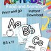Alphabet Food and Animalscoloring Sheetslearning Activityschool ...