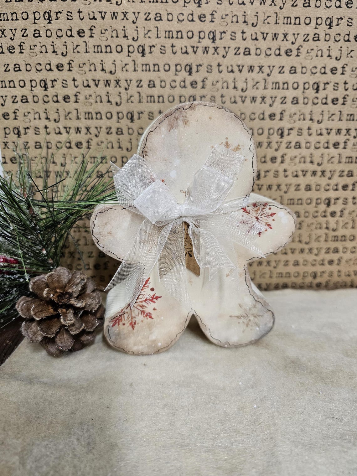 Wooden Gingerbread 6 X 5.5 Figure - Chunky - Rustic - Shabby Chic ...