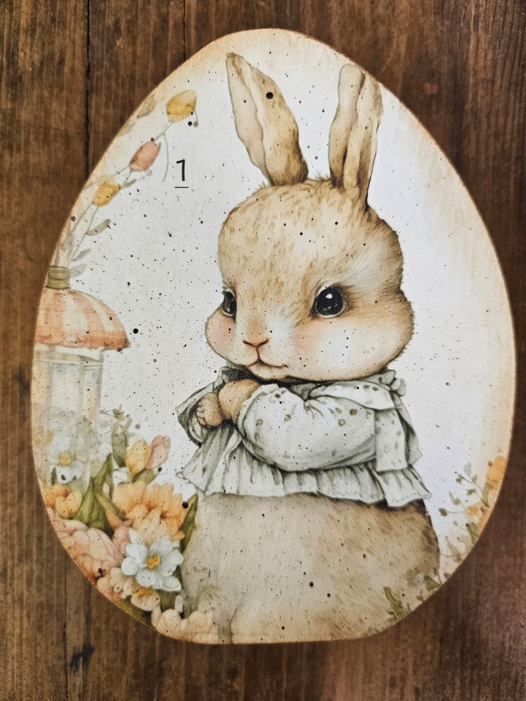 Wooden Egg - Chunky - Rustic - Shabby Chic - Painted - Antiqued ...