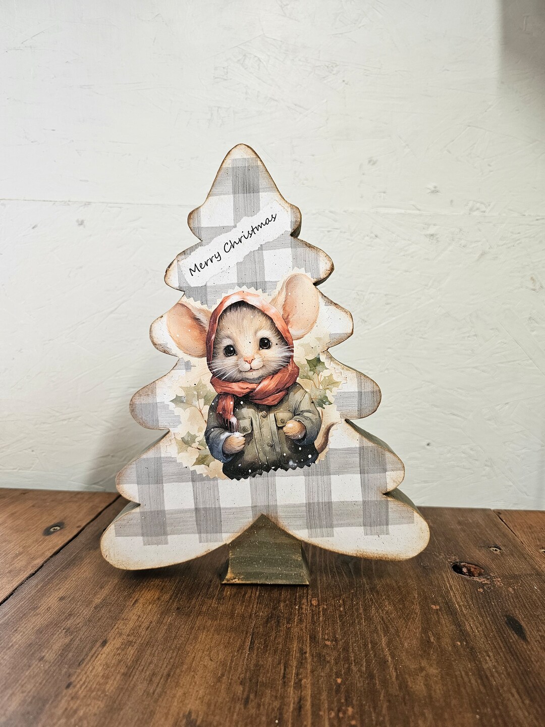 Wooden Tree Chunky Rustic Shabby Chic Winter - Etsy