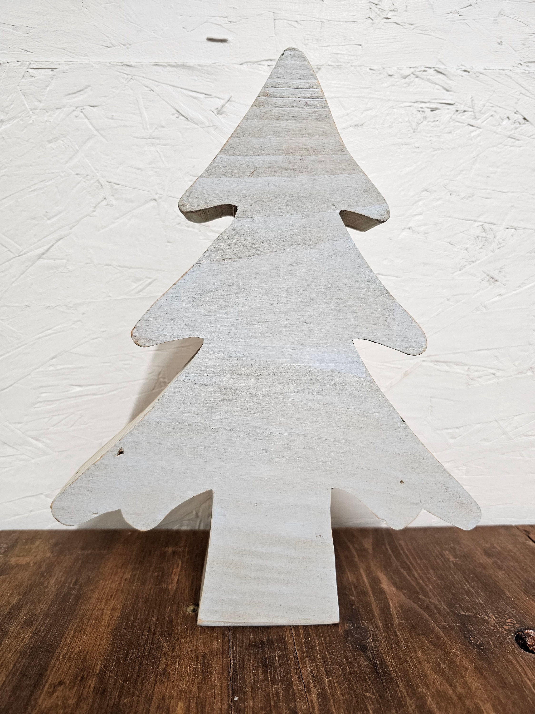 Wooden Tree Chunky Rustic Shabby Chic Winter - Etsy