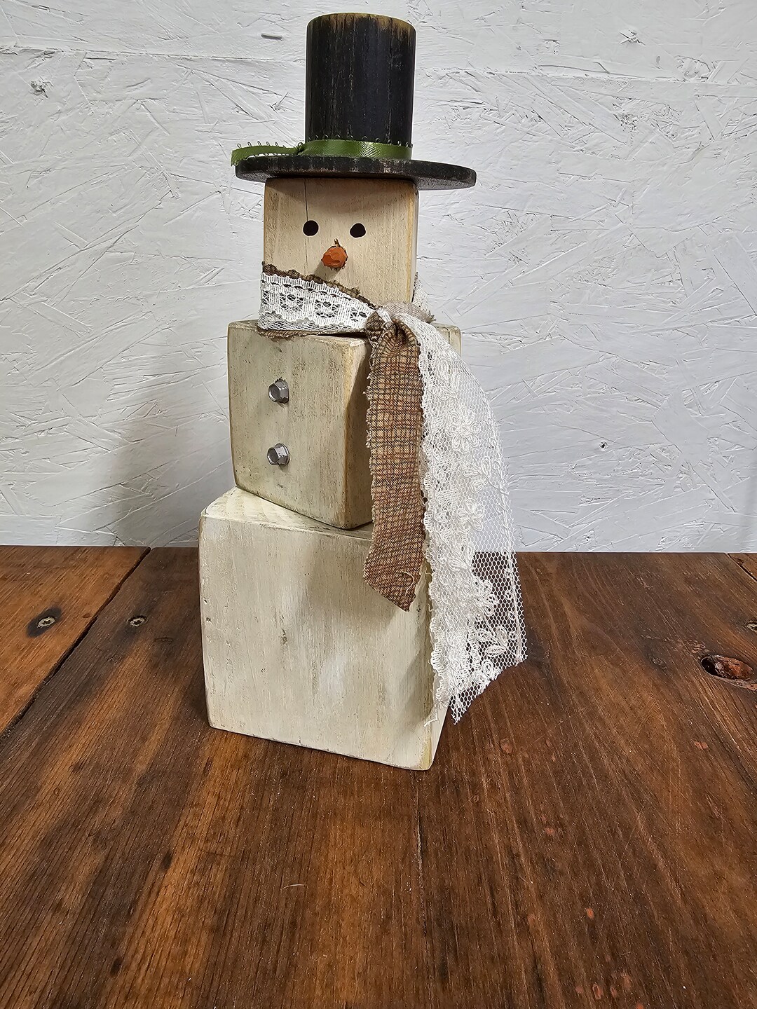 Wooden Snowman Chunky Rustic Screws for Buttons Drill - Etsy