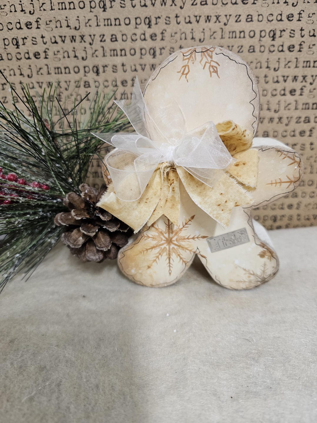 Wooden Gingerbread 6 X 5.5 Figure - Chunky - Rustic - Shabby Chic ...