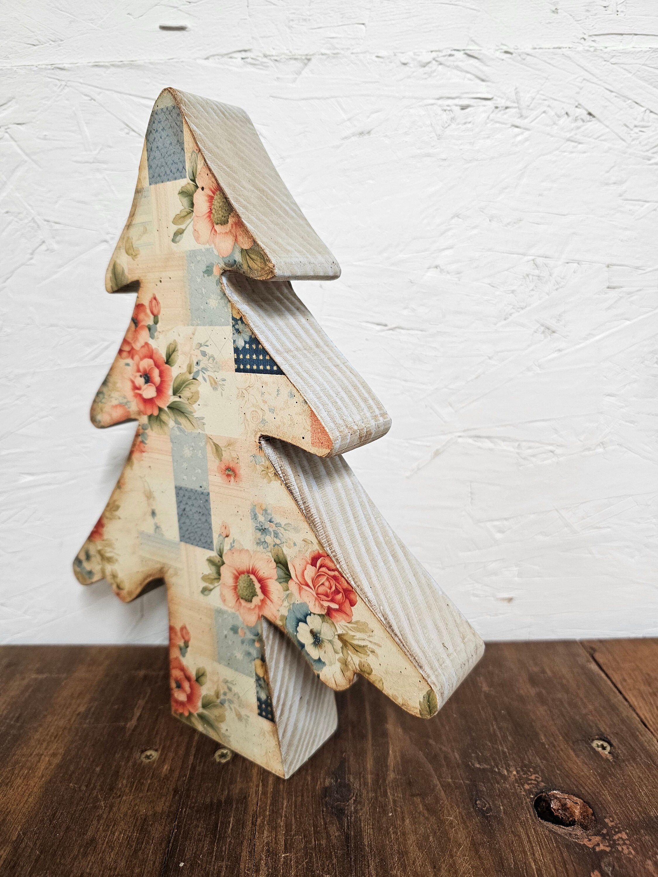 Wooden Tree Chunky Rustic Shabby Chic Winter - Etsy