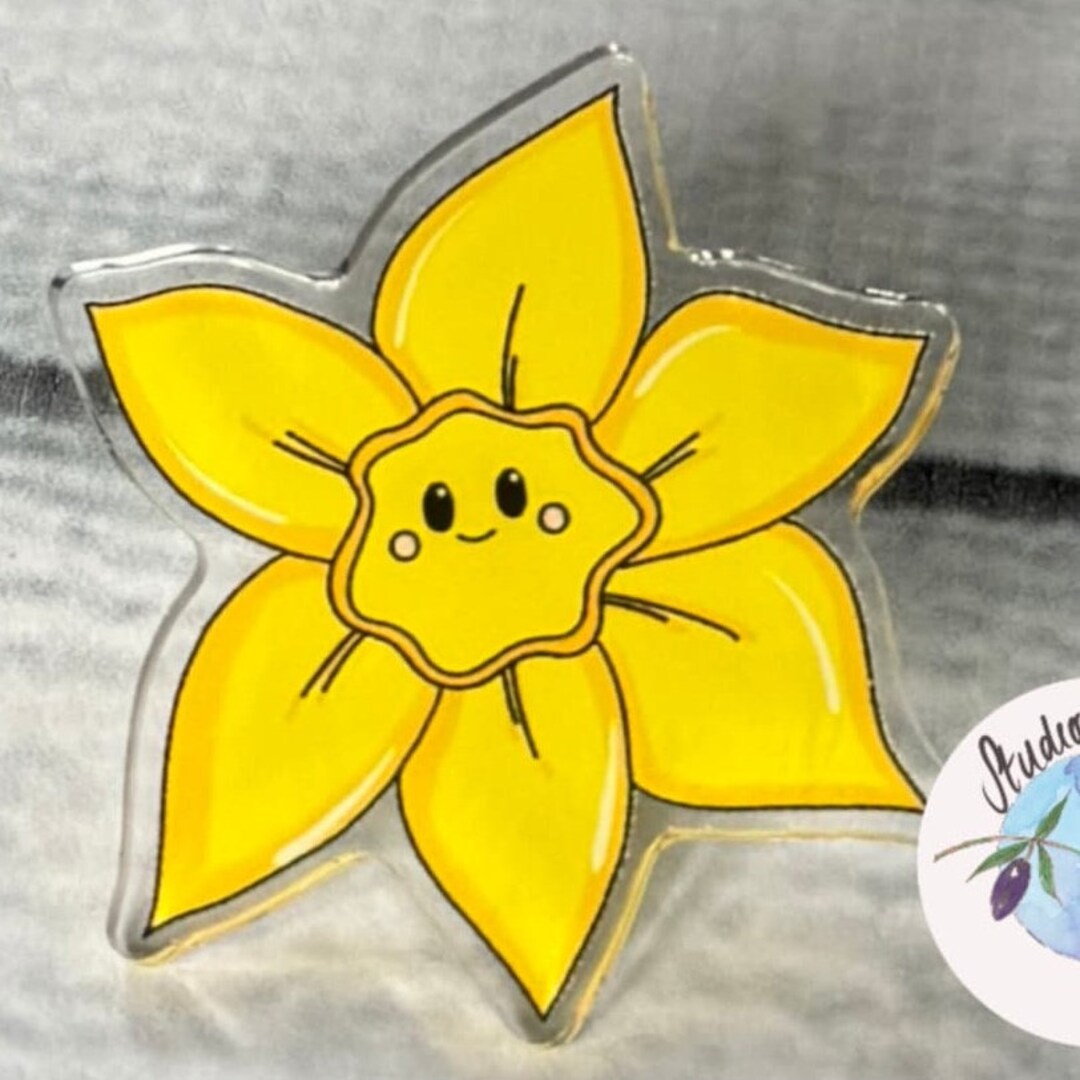 Welsh Daffodil Pin Acrylic St Davids Day - Etsy