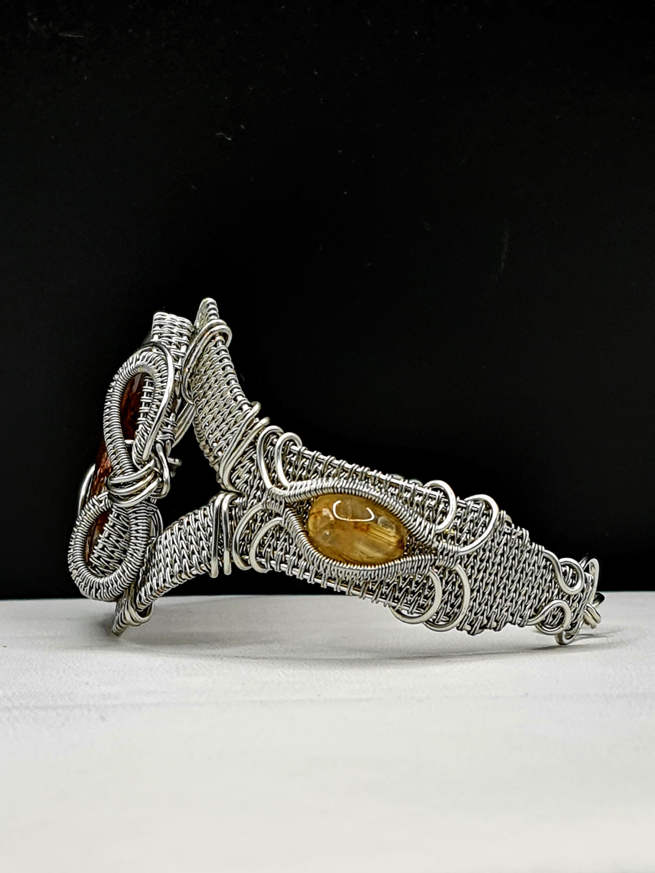 Tutorial Wire Weave Bracelet Detailed Tutorial Wire Art Making Bracelet ...