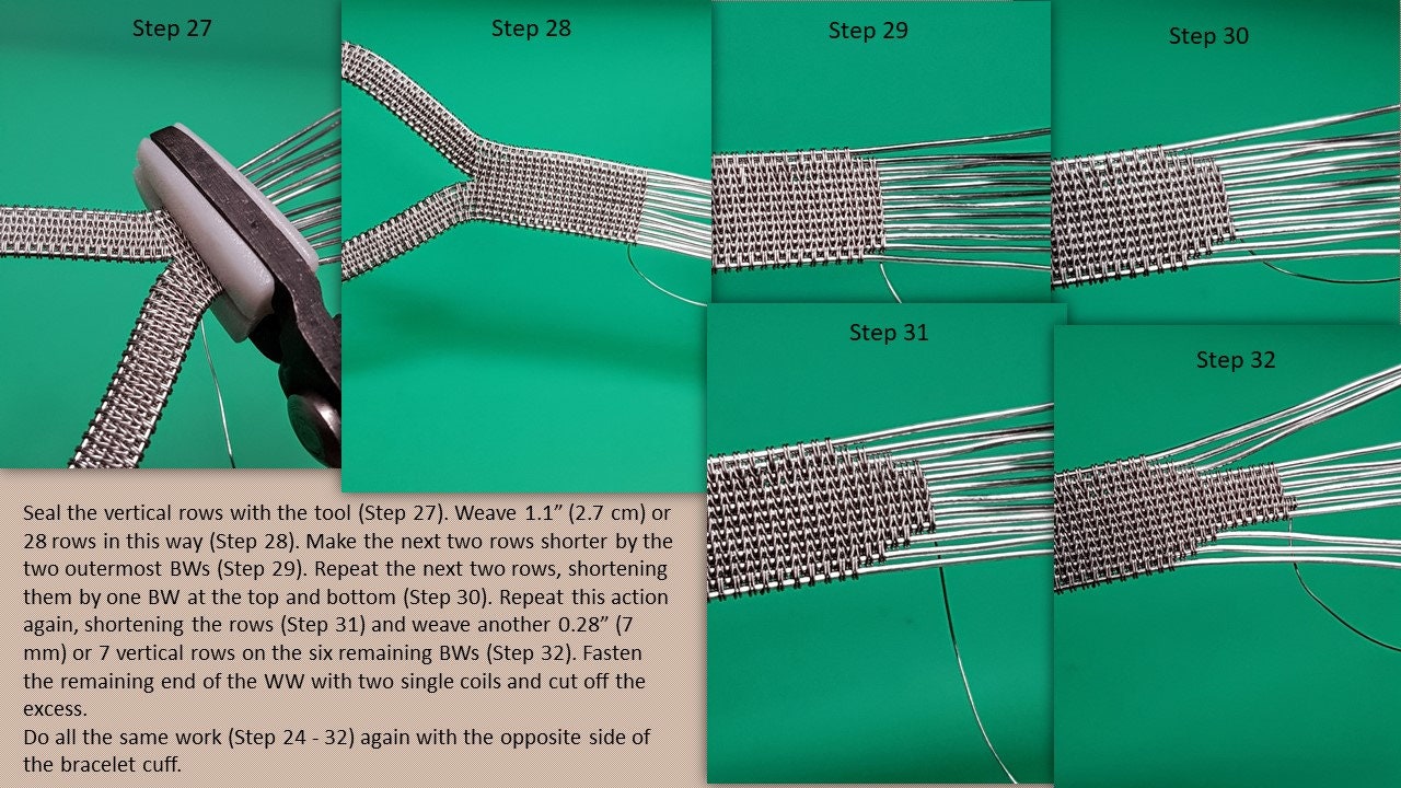 Tutorial Wire Weave Bracelet Detailed Tutorial Wire Art Making Bracelet ...