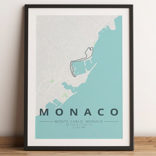Monaco Race Track Print F1 Formula 1 F1 Posters F1 Art F1 - Etsy