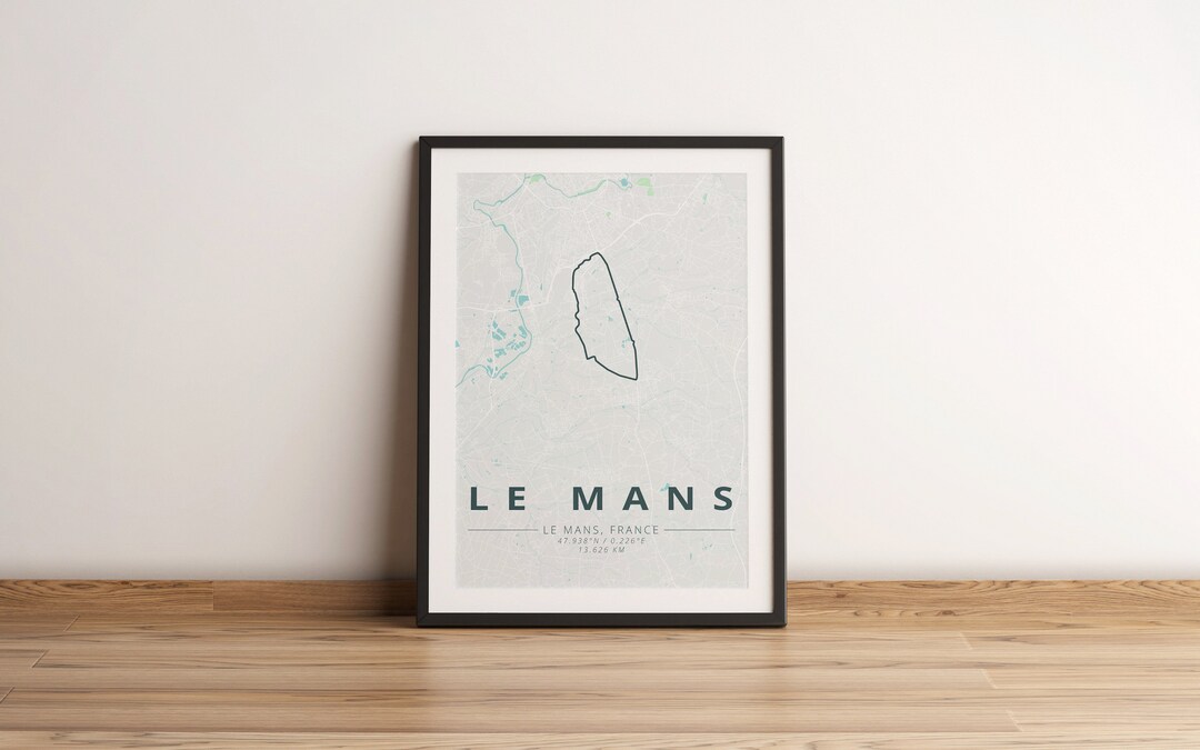 Circuit 24 Hours of Le Mans Race Track Map Poster Print - Etsy