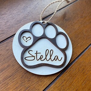 Personalized Paw Print Ornament, Dog Ornament, Cat Ornament, Pet ...