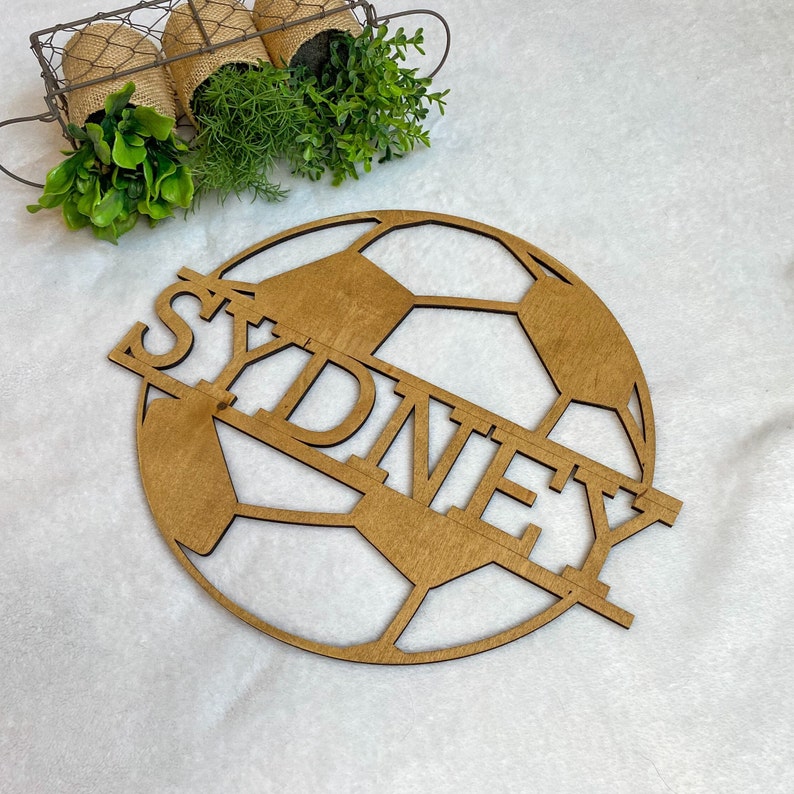 Soccer Name Sign Wood Soccer Sign Soccer Gift Soccer Wall - Etsy