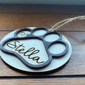 Personalized Paw Print Ornament, Dog Ornament, Cat Ornament, Pet ...