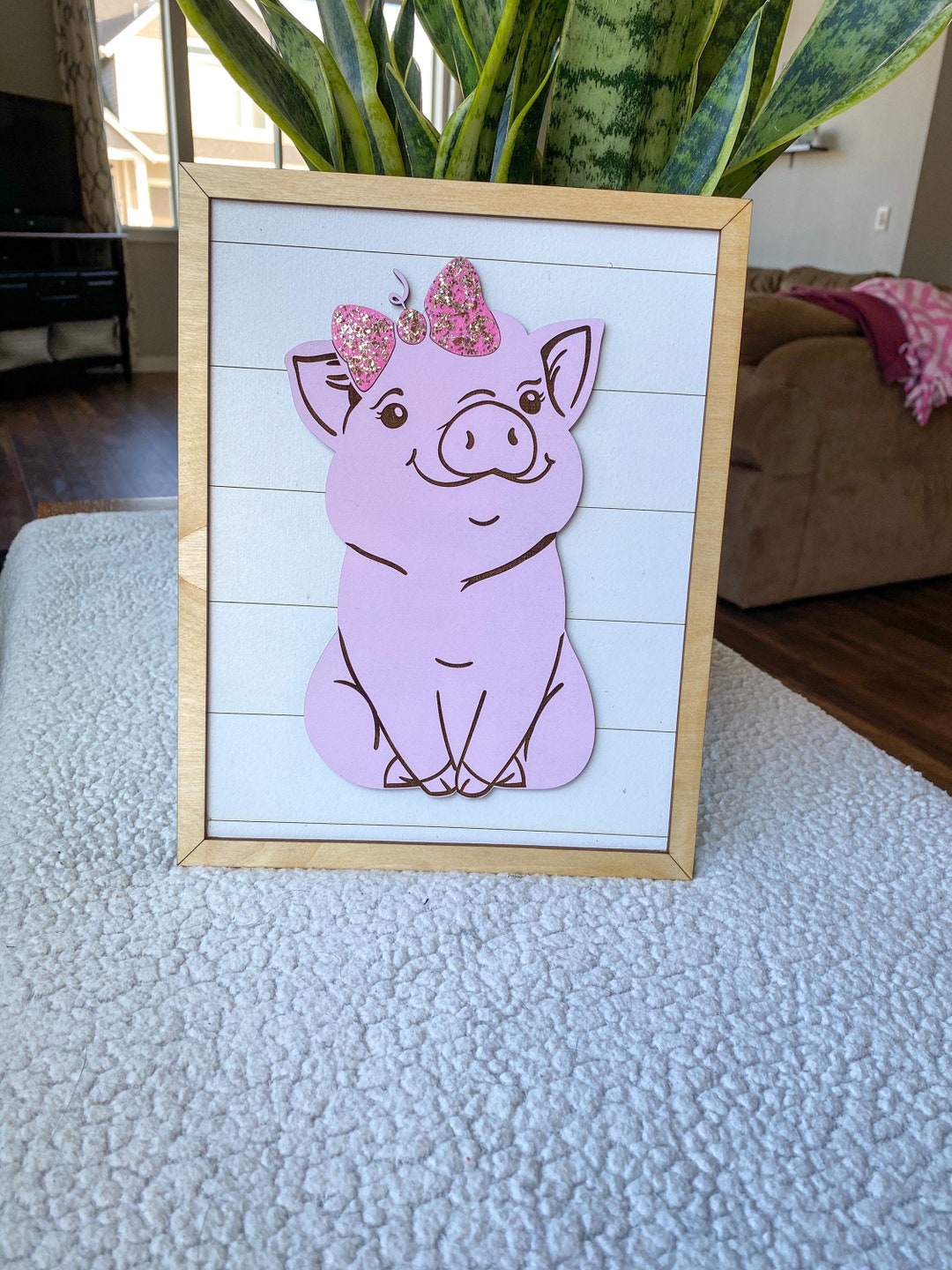 Pig Shiplap Nursery Sign, Wood Pig Sign, Wood Nursery Sign, Shiplap ...