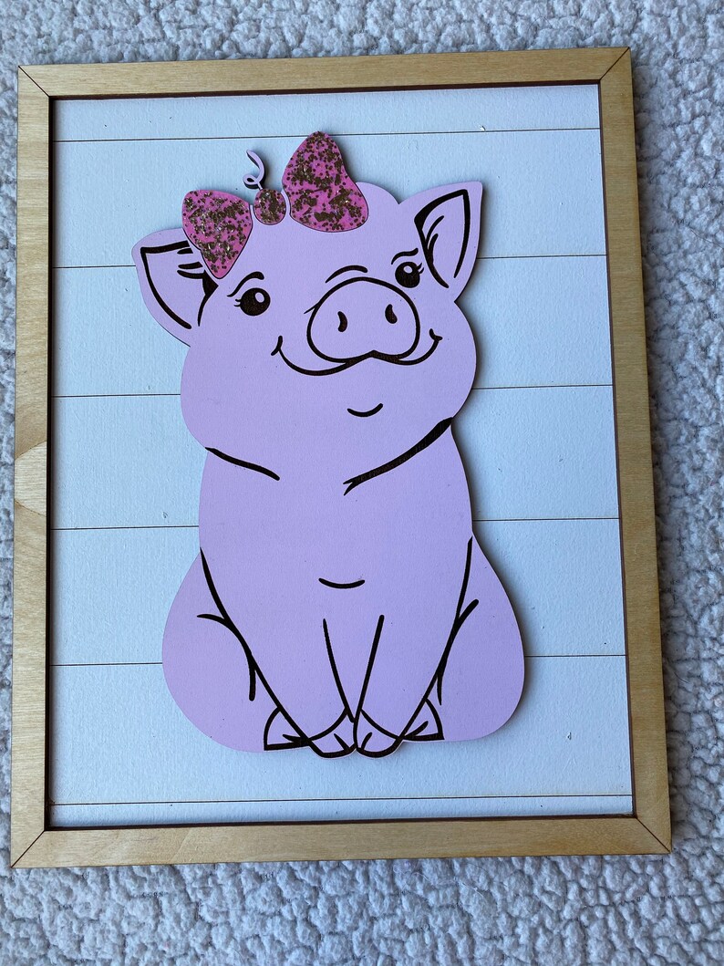 Pig Shiplap Nursery Sign, Wood Pig Sign, Wood Nursery Sign, Shiplap ...