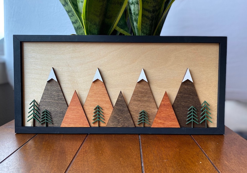Wood Mountain Scene, Mountain Scape, Wooden Forest, Mountains With Snow ...