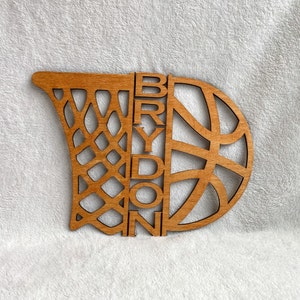 Basketball Name Sign, Wood Basketball Sign, Basketball Gift, Basketball ...