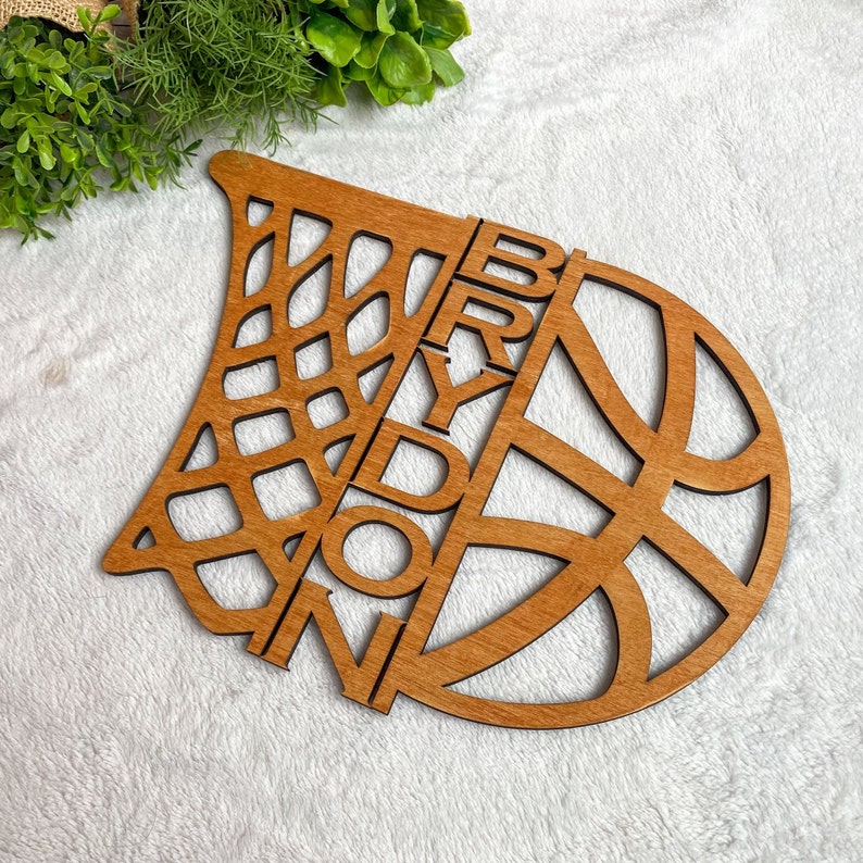 Basketball Name Sign, Wood Basketball Sign, Basketball Gift, Basketball ...