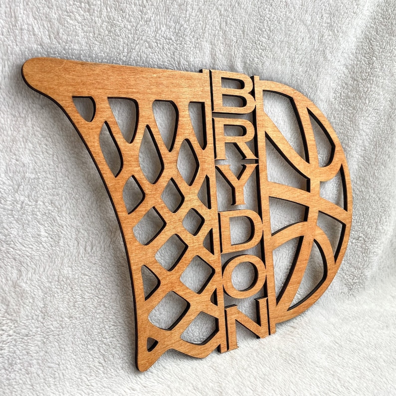Basketball Name Sign, Wood Basketball Sign, Basketball Gift, Basketball ...