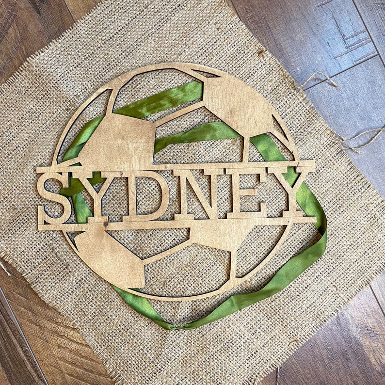 Soccer Name Sign Wood Soccer Sign Soccer Gift Soccer Wall - Etsy