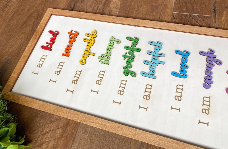 Personalized Affirmation Sign, Kids Daily Affirmation, Affirmation Wall ...