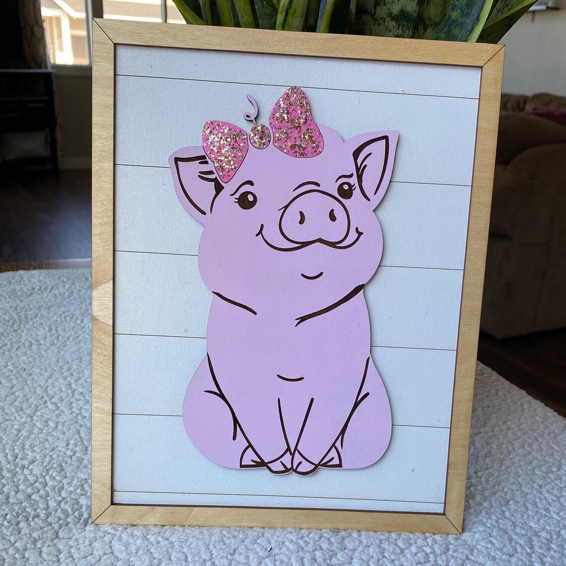 Pig Shiplap Nursery Sign, Wood Pig Sign, Wood Nursery Sign, Shiplap ...