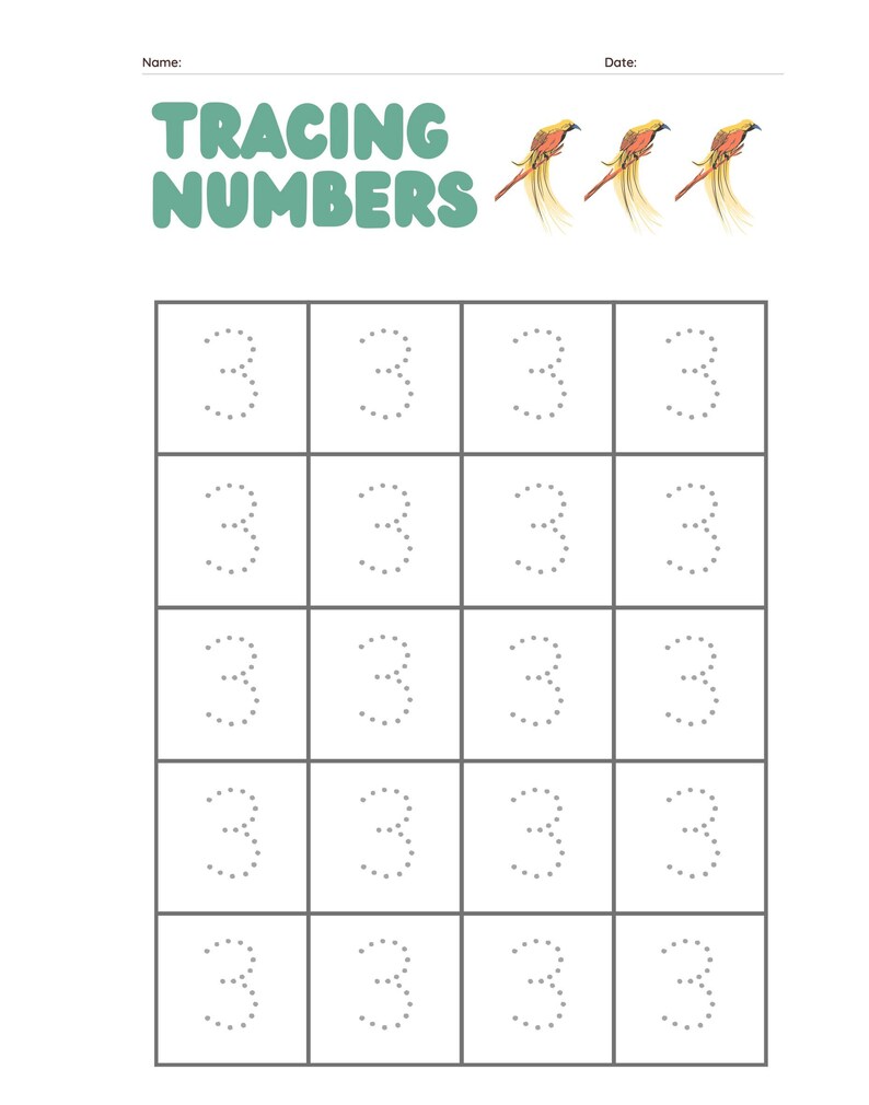 Tracing Numbers 0-9 for Preschoolers With Colorful Illustration - Etsy