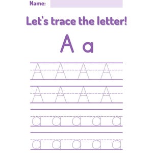 Alphabet Uppercase & Lowercase Letters Tracing Worksheets for Kids ...