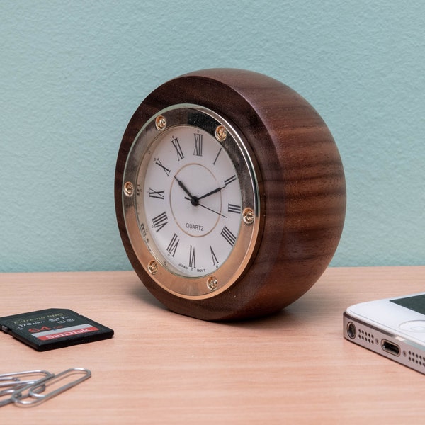 Wooden Desk Clock - Etsy UK