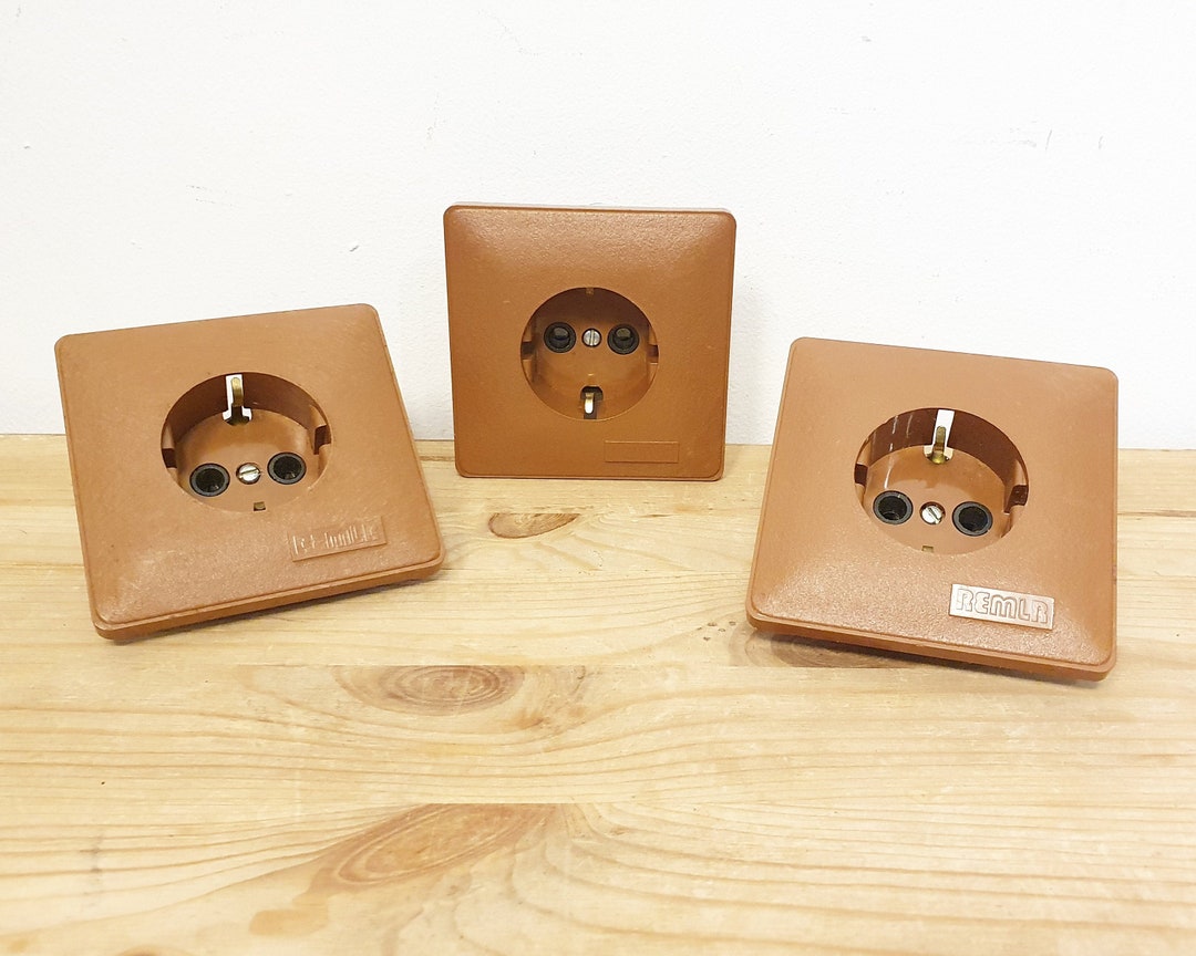 Soviet Electric Wall Socket, Set of 3. Vintage Industrial Lighting ...