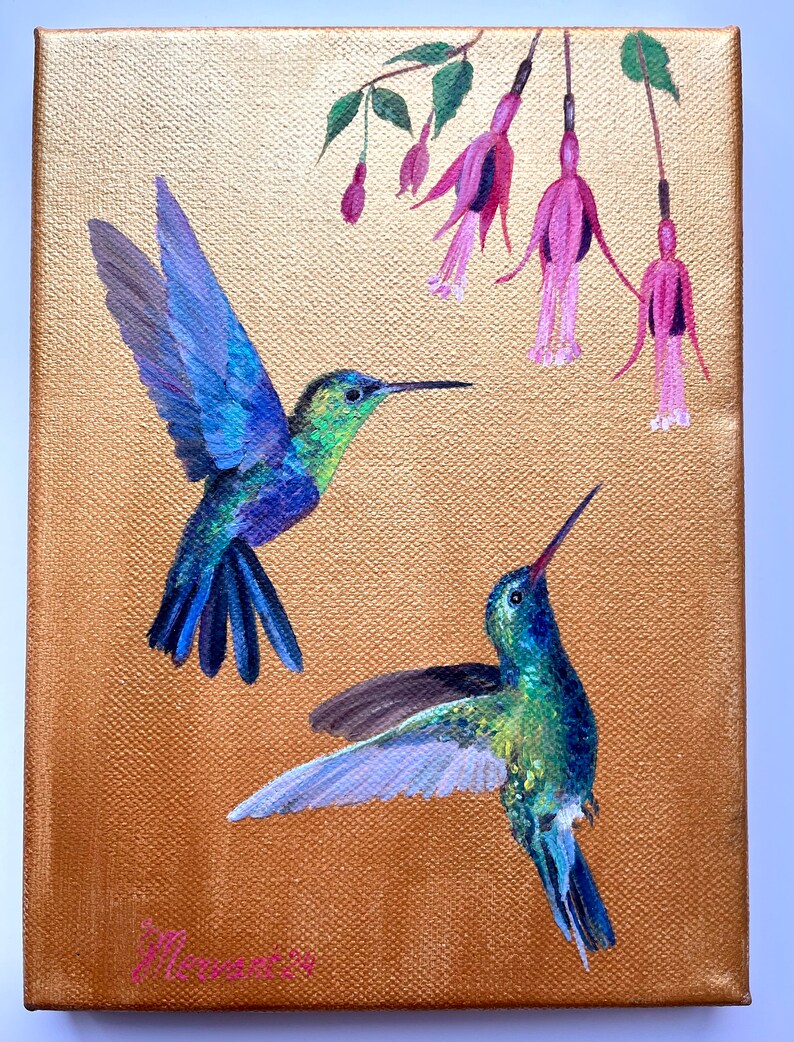 Hummingbirds_original Painting_acrylic Painting_unique_magellan's ...