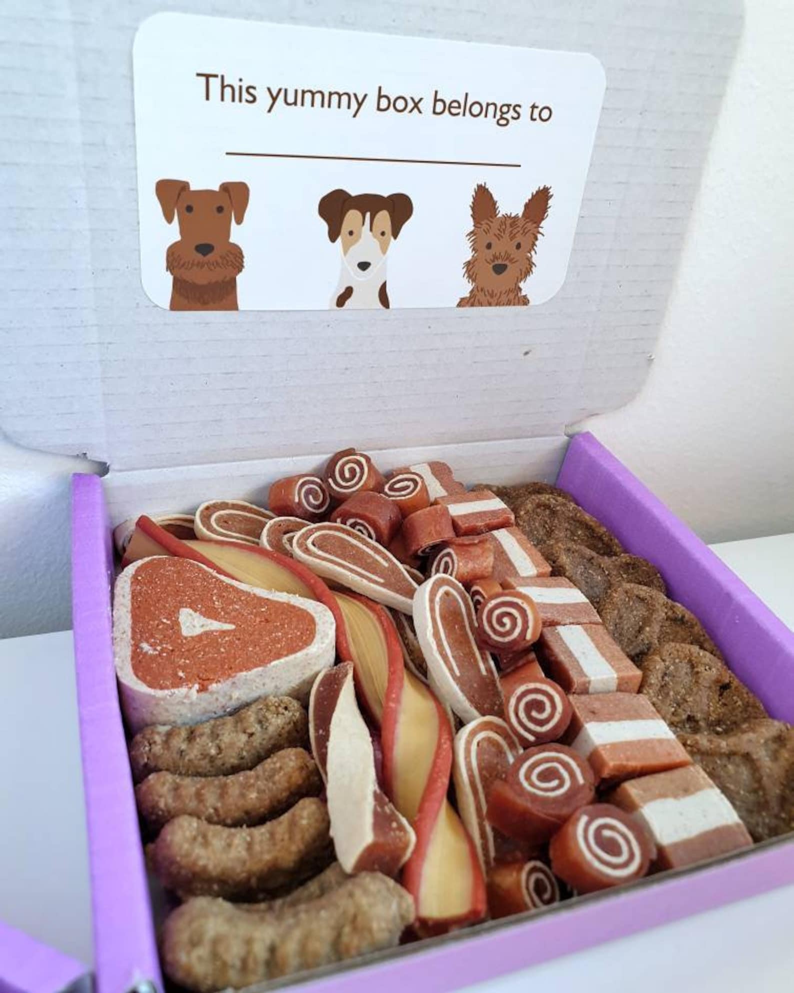 Dog Treat Box MEATY Specialty Gourmet Treats Birthday - Etsy UK