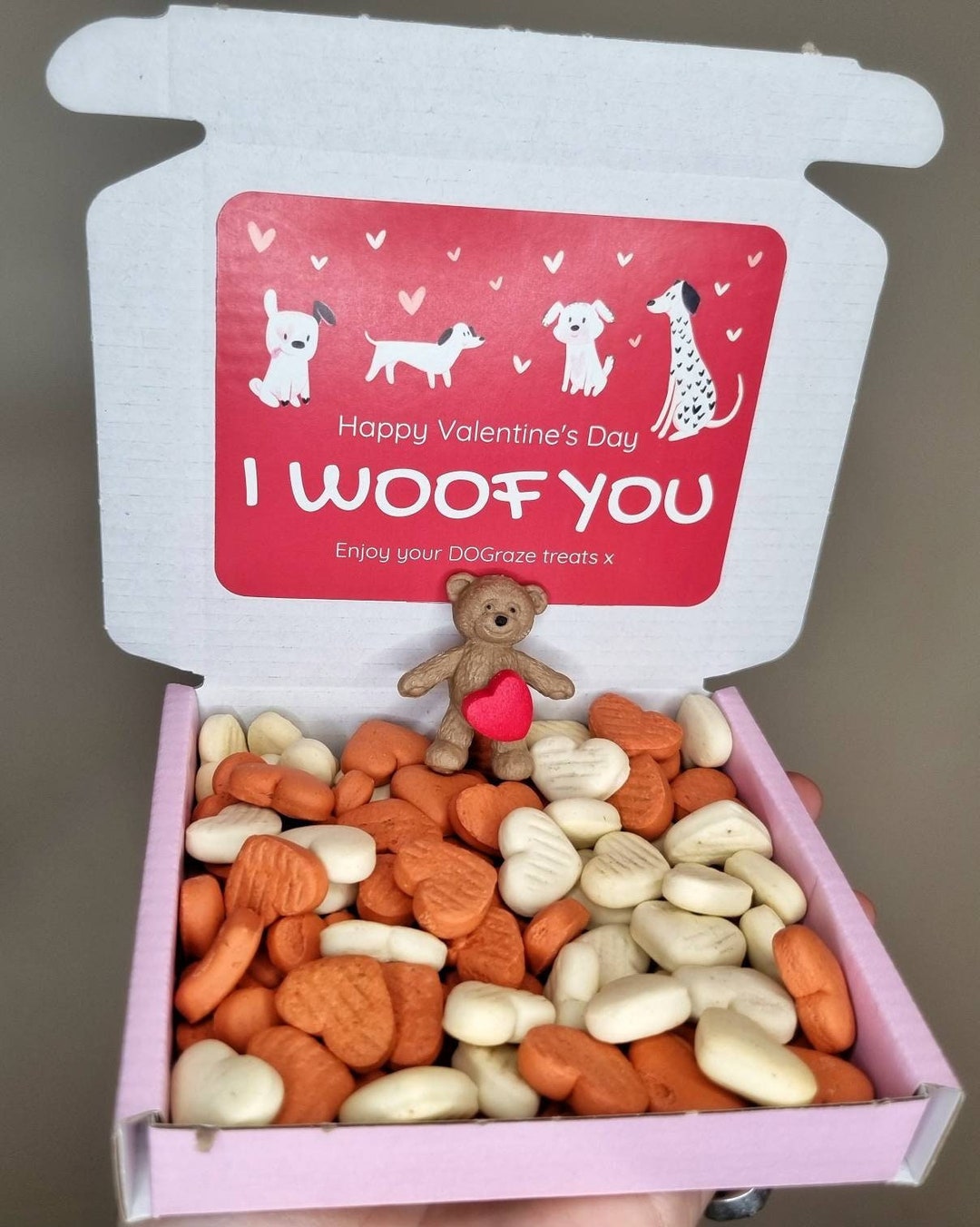 Valentine's Day Dog Treats Box, Dog Treats for Valentine's Day ...