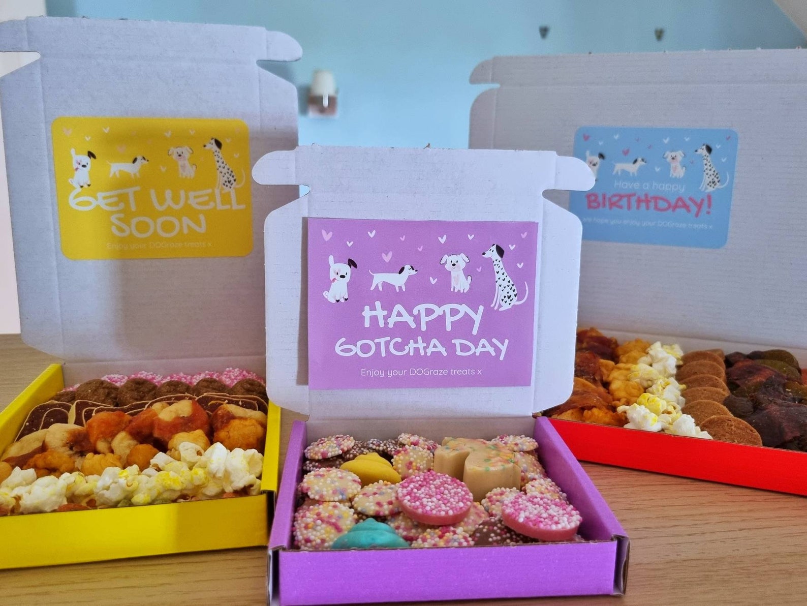 Gotcha Day Dog Treat Box Personalised Letterbox Gift Birthday Get Well ...