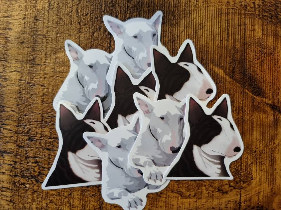 English Bull Terrier Stickers, Bull Terrier Dog Stickers, Dog Decals ...