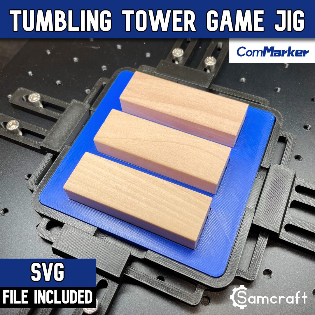 Commarker Laser Tumbling Tower Game Jig: Engraved Games, Made in USA ...