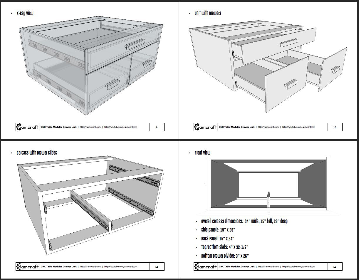 CNC Table Woodworking Plans Instant Download Shapeoko Pro - Etsy Canada