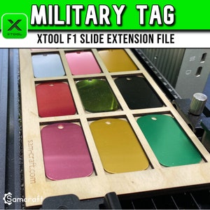 Xtool F1 Military Dog Tag Template: Laser Engraving XCS File (digital ...