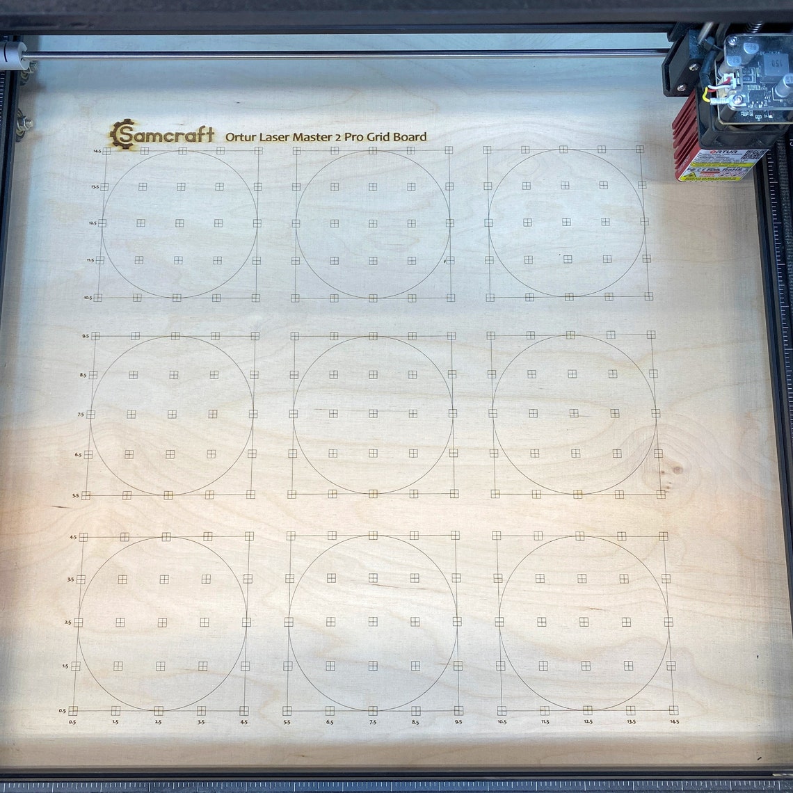 Ortur Laser Master Grid Template: Lightburn File (digital Download) - Etsy