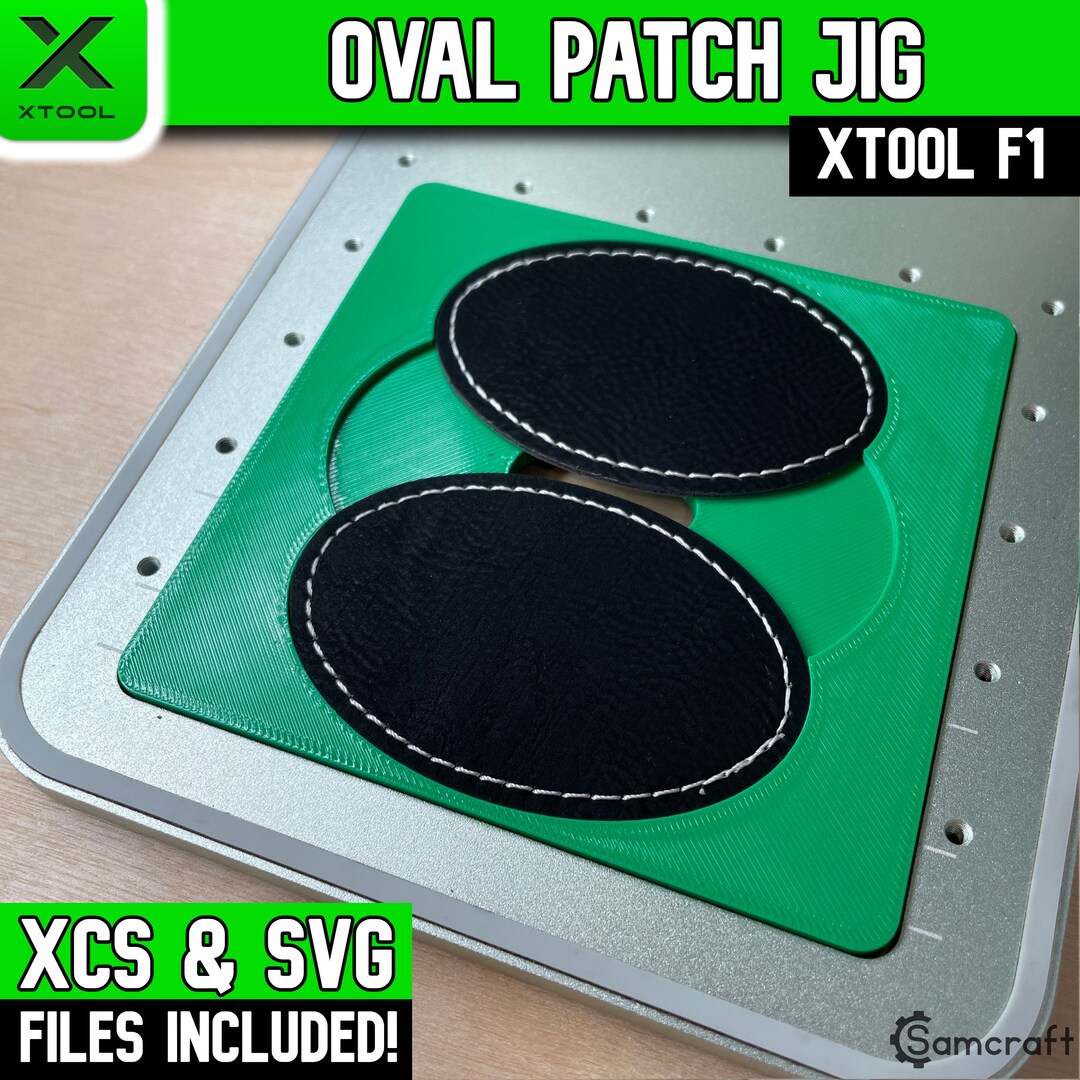 Xtool F1 Oval Patch Jig: Laser Alignment Template (XCS & SVG File) - Etsy