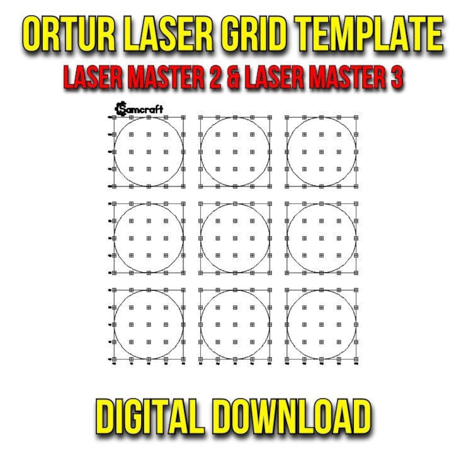 Ortur Laser Master Grid Template: Lightburn File (digital Download) - Etsy