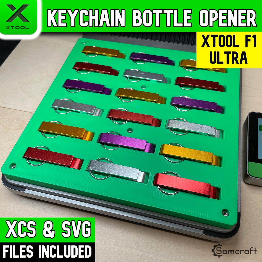Xtool F1 Ultra Keychain Bottle Opener Jig, Xtool Fiber Laser Jig, Xtool F1 Ultra Jig Fiber Jig ...