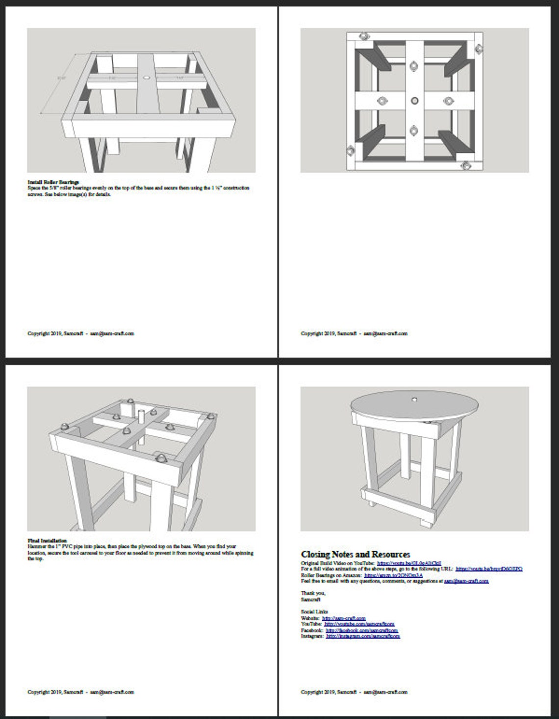 Rotating Bench Top Tool Carousel | Woodworking Plans | Instant Download ...