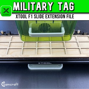 Xtool F1 Military Dog Tag Template: Laser Engraving XCS File (digital ...