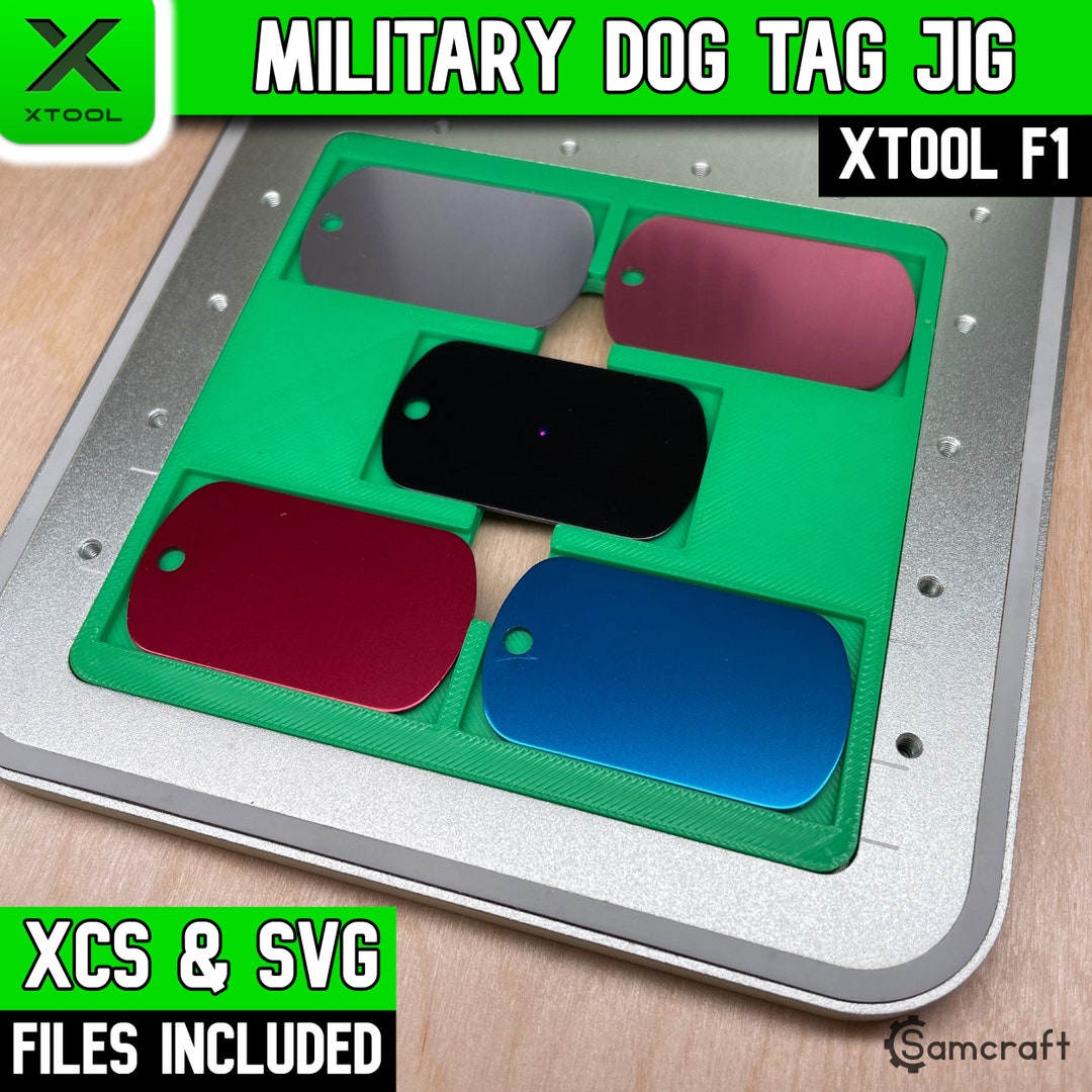 Xtool F1 Military Dog Tag Jig, Xtool Fiber Laser Jig, Laser Jig, Laser ...