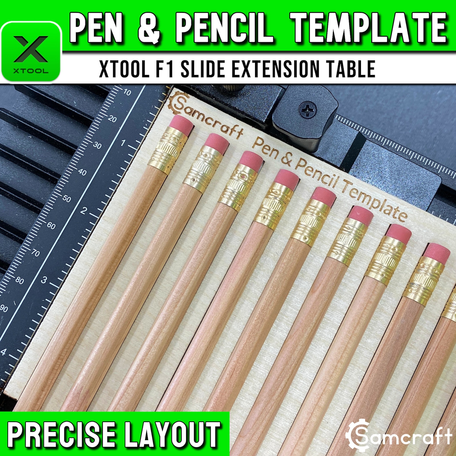Xtool F1 Pen & Pencil Laser Engraving Template (XCS File) - Etsy