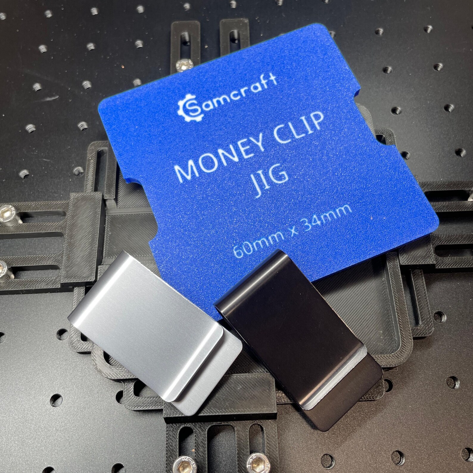 Metal Money Clip Jig for Commarker Lasers: Laser Engraving (SVG File ...