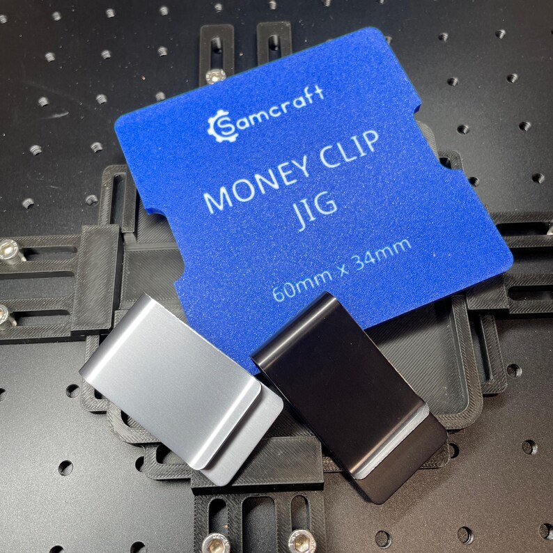Metal Money Clip Jig for Commarker Lasers: Laser Engraving (SVG File ...