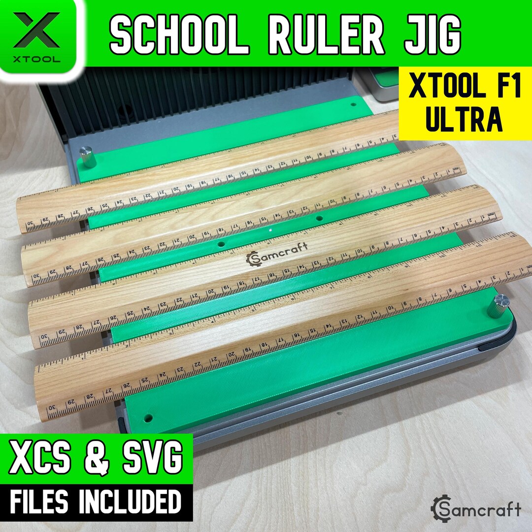 Xtool F1 Ultra School Ruler Jig, Xtool Fiber Laser Jig, Xtool F1 Ultra ...