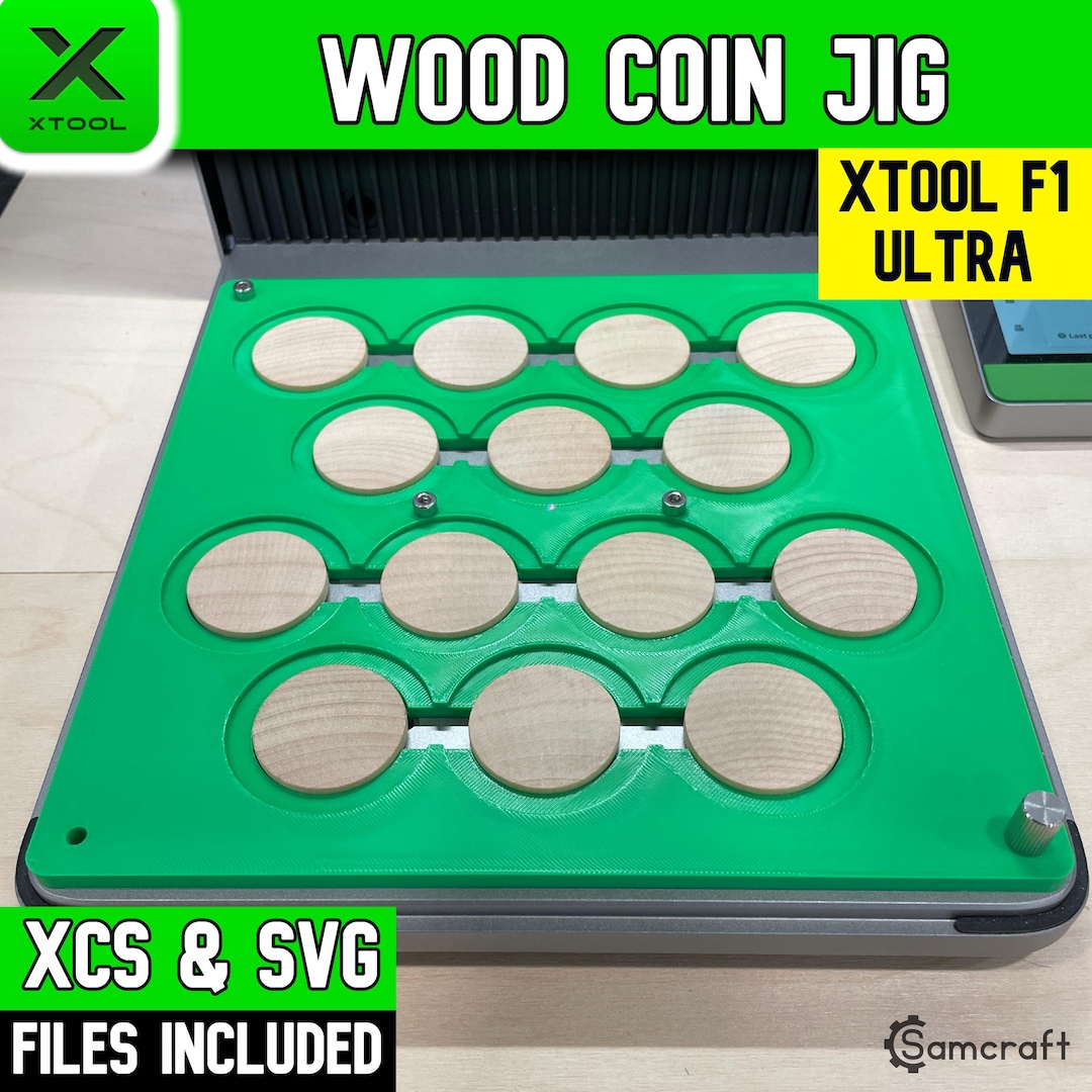 Xtool F1 Ultra Wood Coin Jig, Xtool Fiber Laser Jig, Xtool F1 Ultra Jig ...