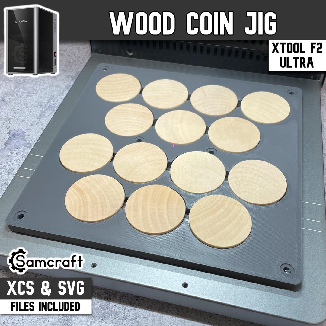 Xtool F2 Ultra Wood Coin Jig: Laser Engraving Accessory - Etsy